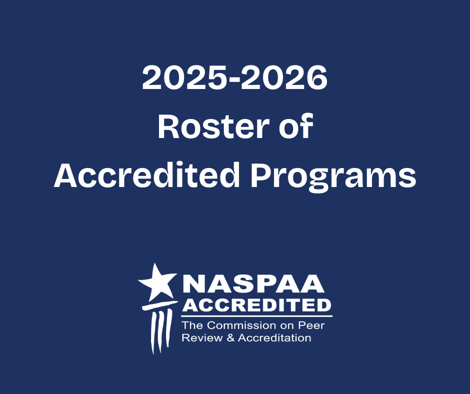 2025-2026 Roster of Accredited Programs Released | NASPAA